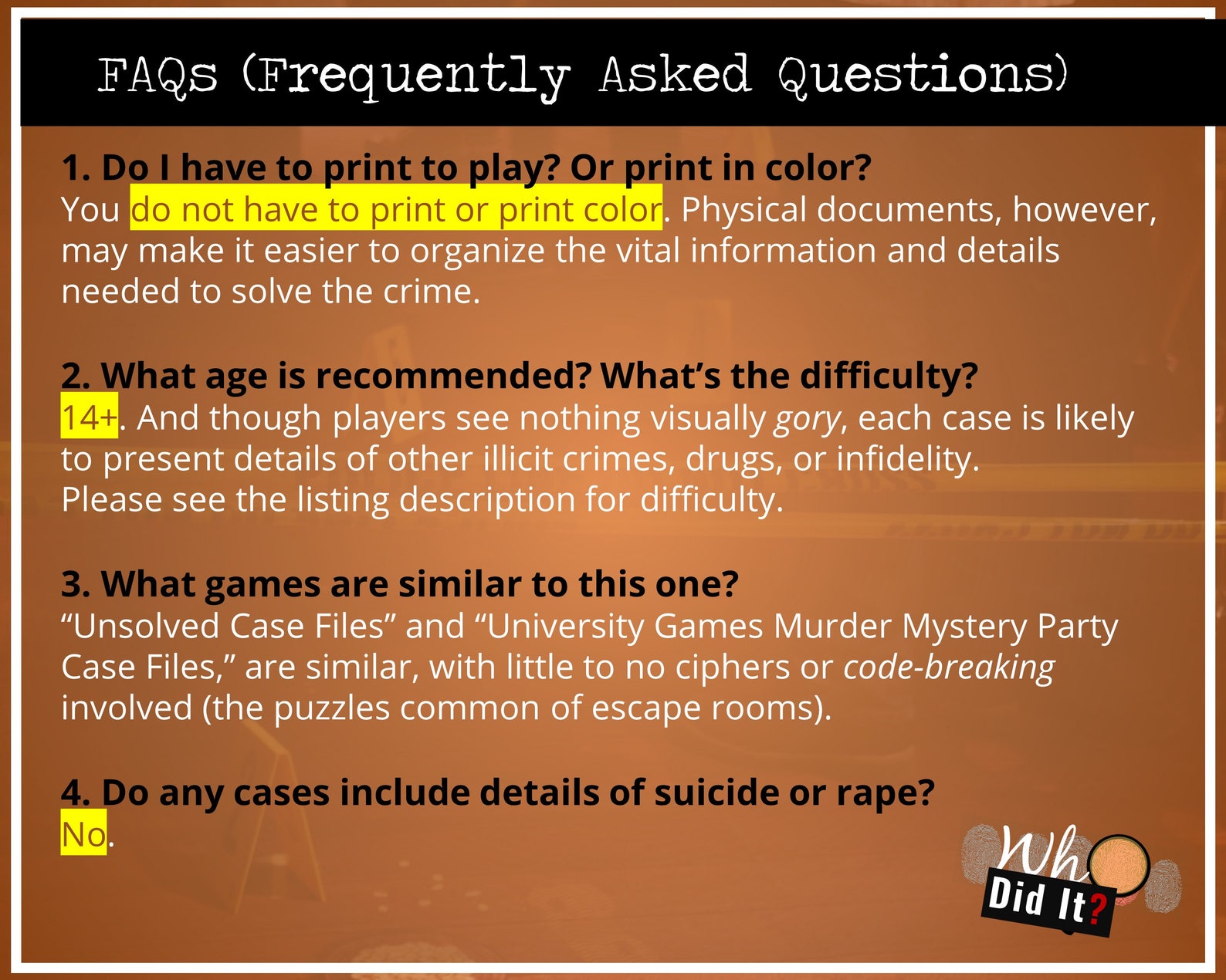 INSTANT DOWNLOAD Case File Detective Game, Printable PDF Murder Mystery ...