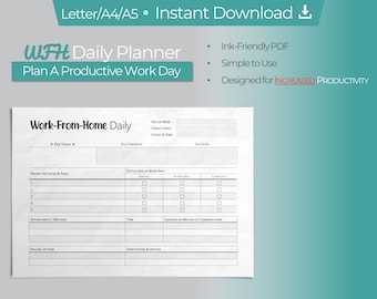 Remote Work Planner - Etsy
