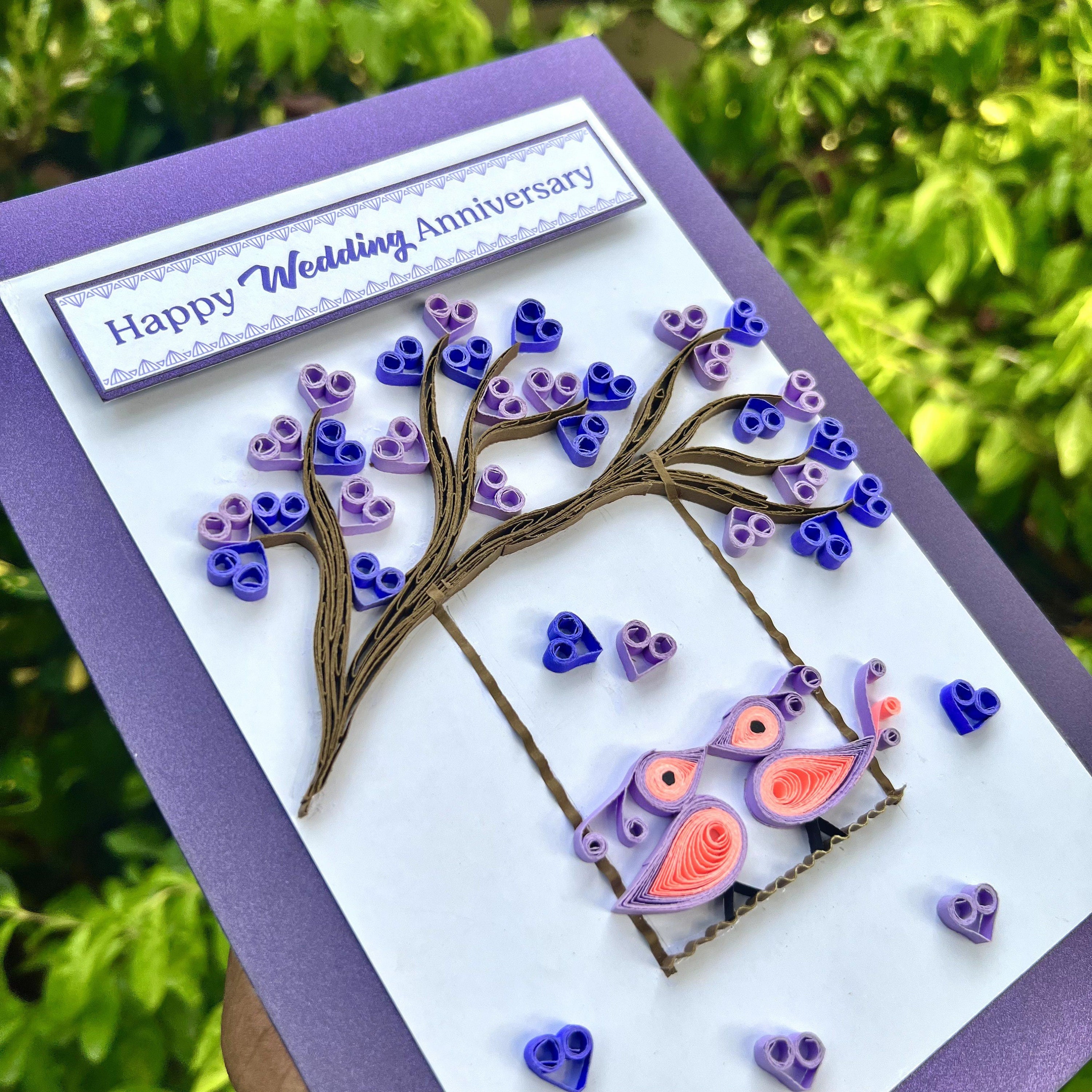 Paper Quilling Anniversary Cards