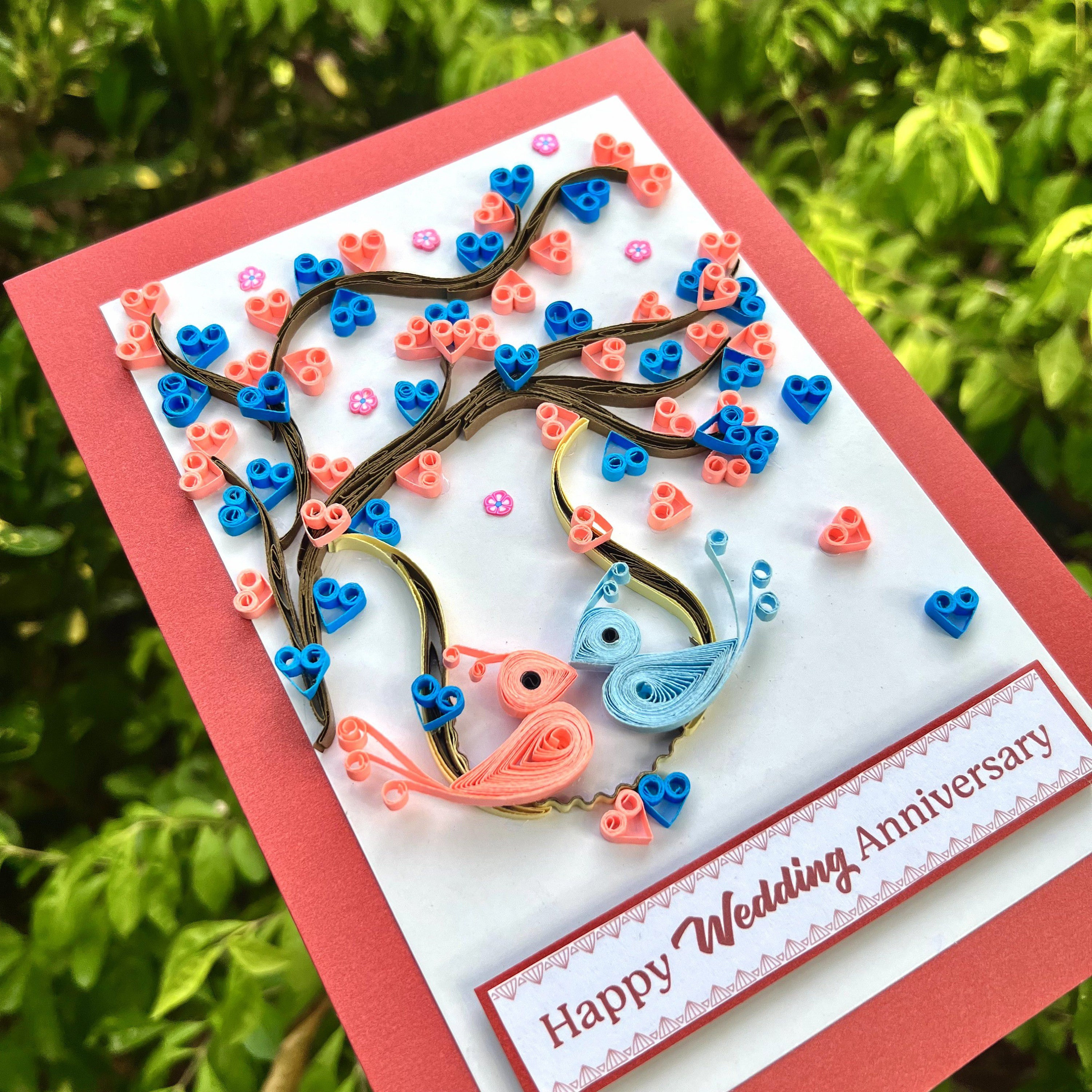 Paper Quilling Anniversary Cards