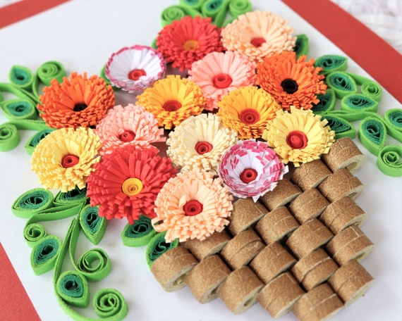 Paper Quilling 3d Flower Vase