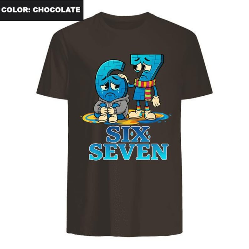 Six Seven 67 Tiktok Shirt, 6-7 Viral Meme Tee, Funny Italian Brainrot ...