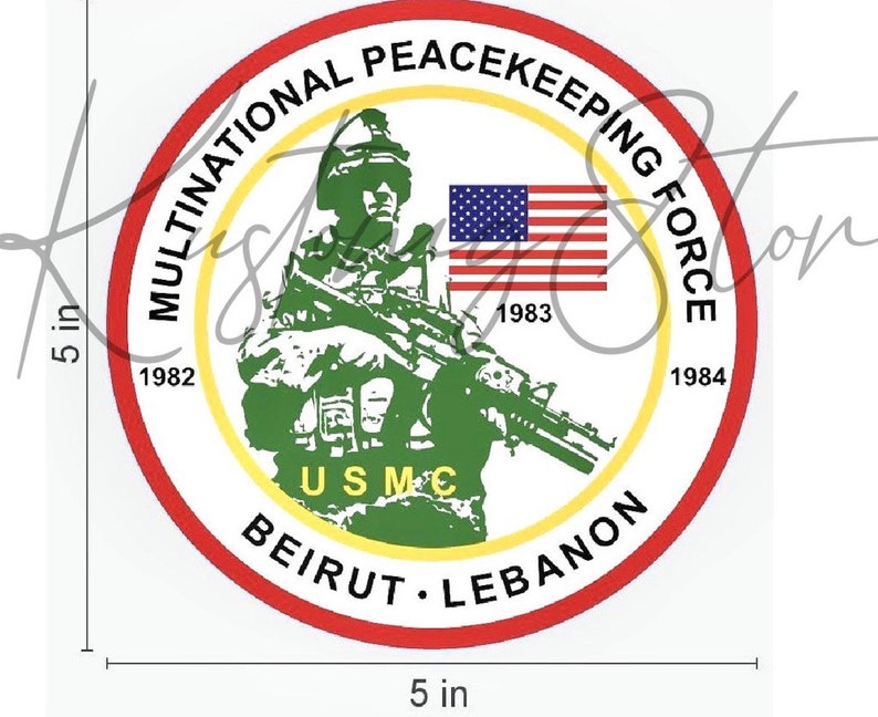 Beirut Lebanon Troop Sticker 2-pack Multinational Peacekeeping Force ...