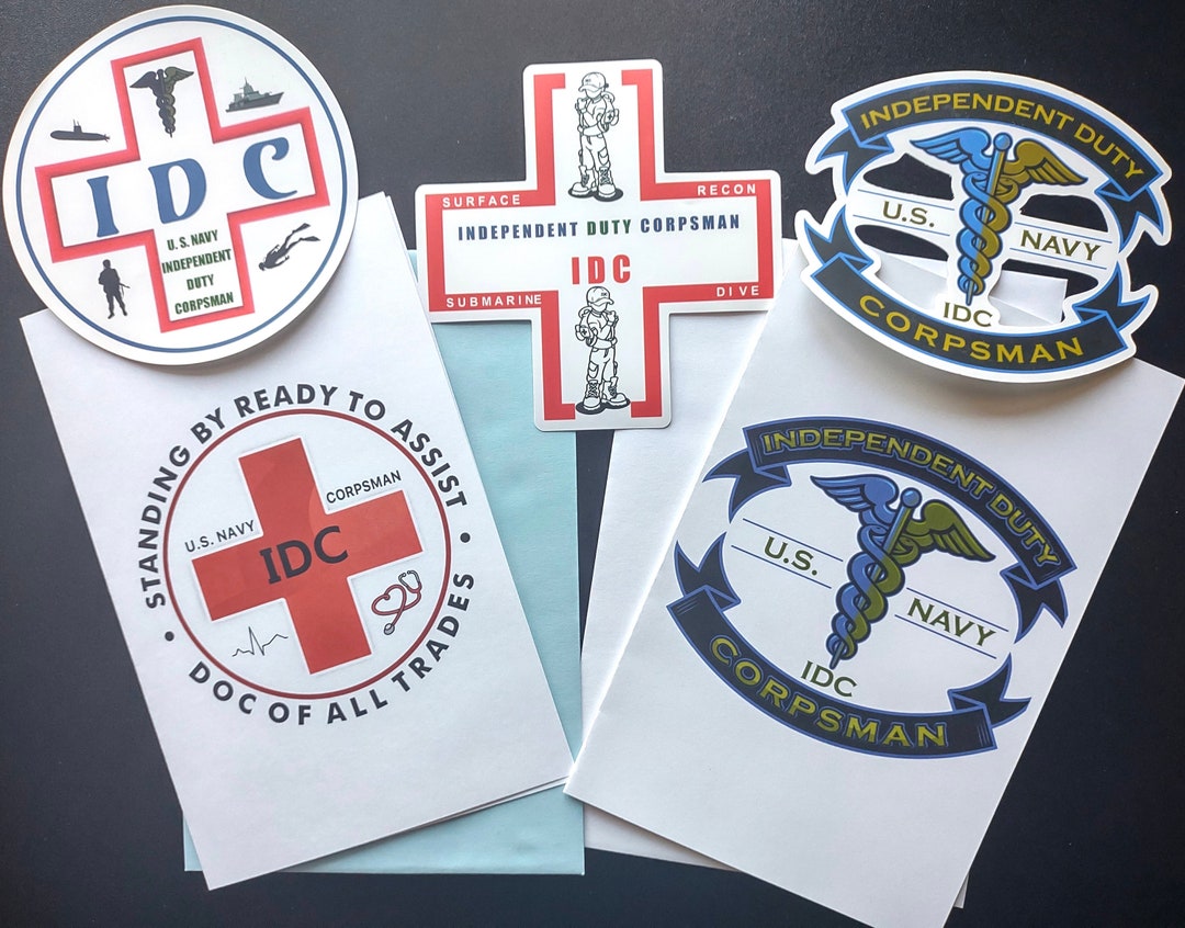Navy IDC Appreciation Pack: Stickers & Greeting Cards - Etsy