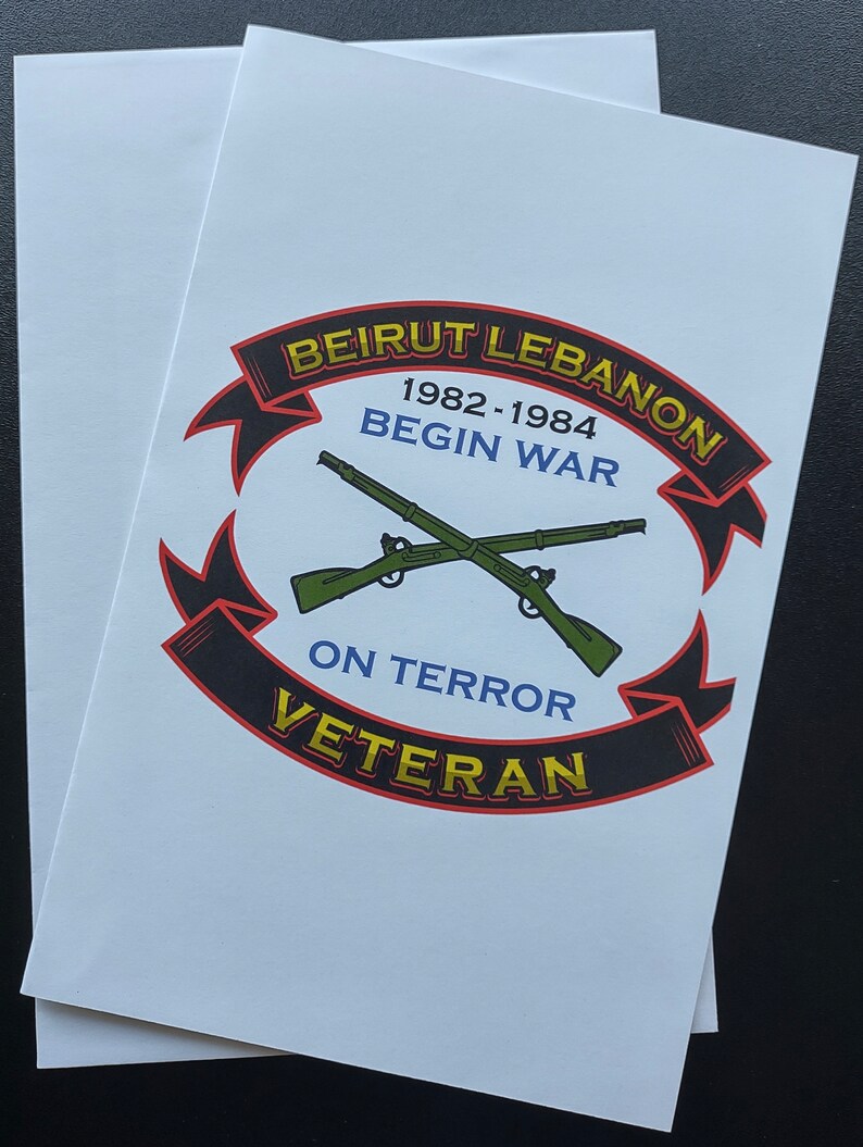 Beirut Lebanon 1982-1984 Memorial Package: Stickers, Cards & Coasters ...