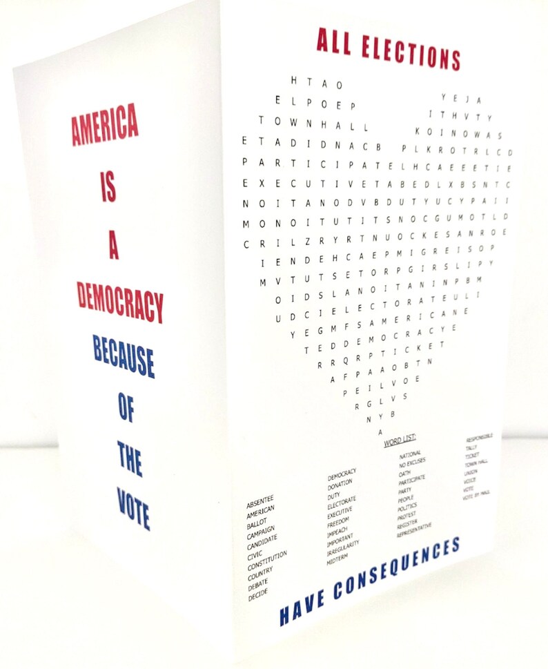 2024 Election Word Puzzle Card: Civic Education - Etsy