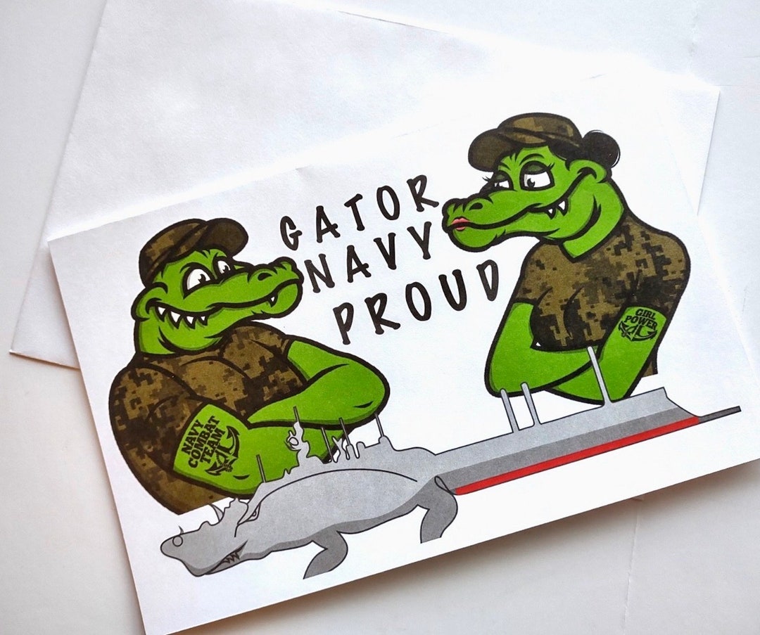 Gator Navy Greeting Card: Amphibious Combat Team Thank You - Etsy