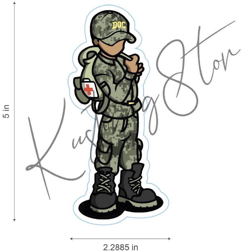 Healthy Heart Dude Doc Stickers 5-pack Starting Five Medical Field Ship ...