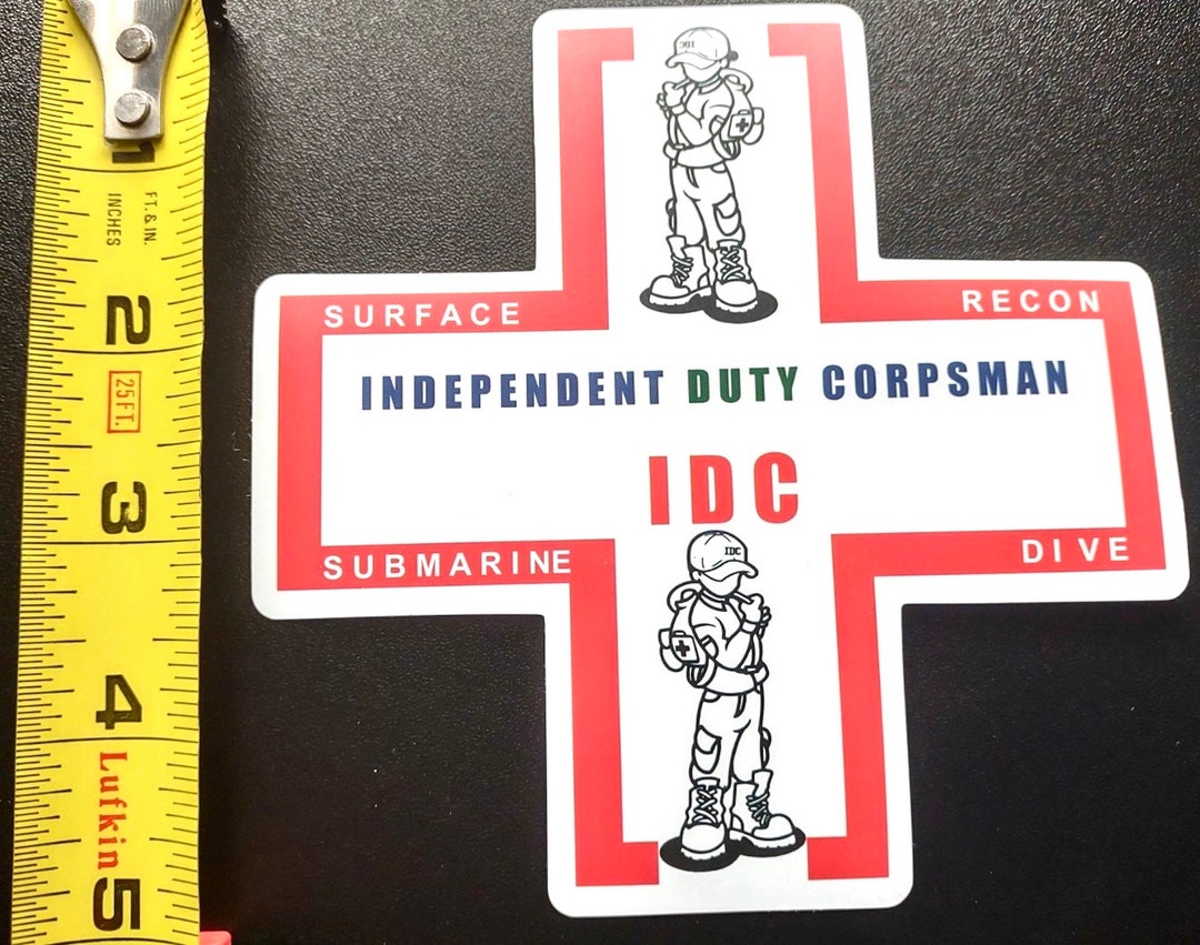 US Navy IDC Sticker: Independent Duty Corpsman Vinyl Decal - Etsy