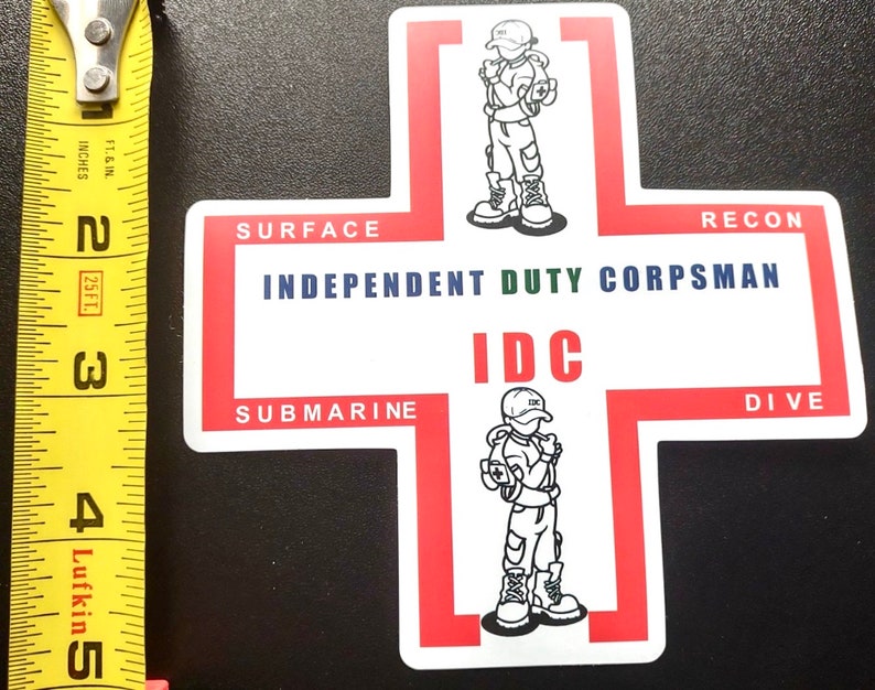 US Navy Sticker Independent Duty Hospital Corpsman IDC Him Her Senior ...