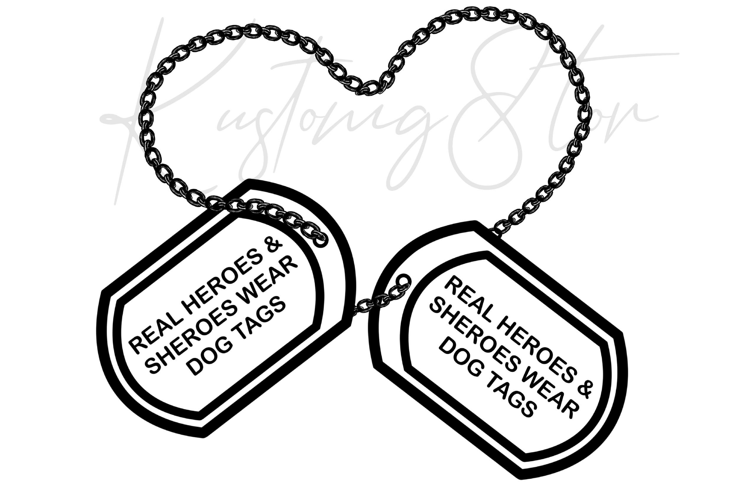 Veteran Appreciation Dog Tag Art Certificate 11x17 - Etsy