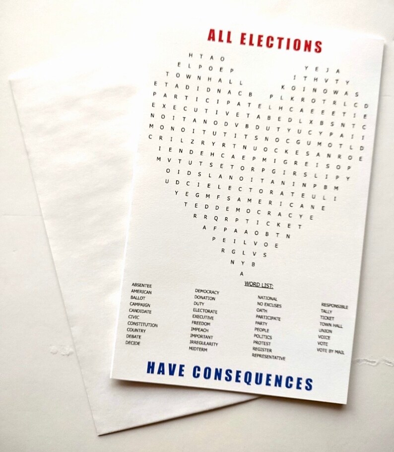 2024 Election Word Puzzle Card: Civic Education - Etsy