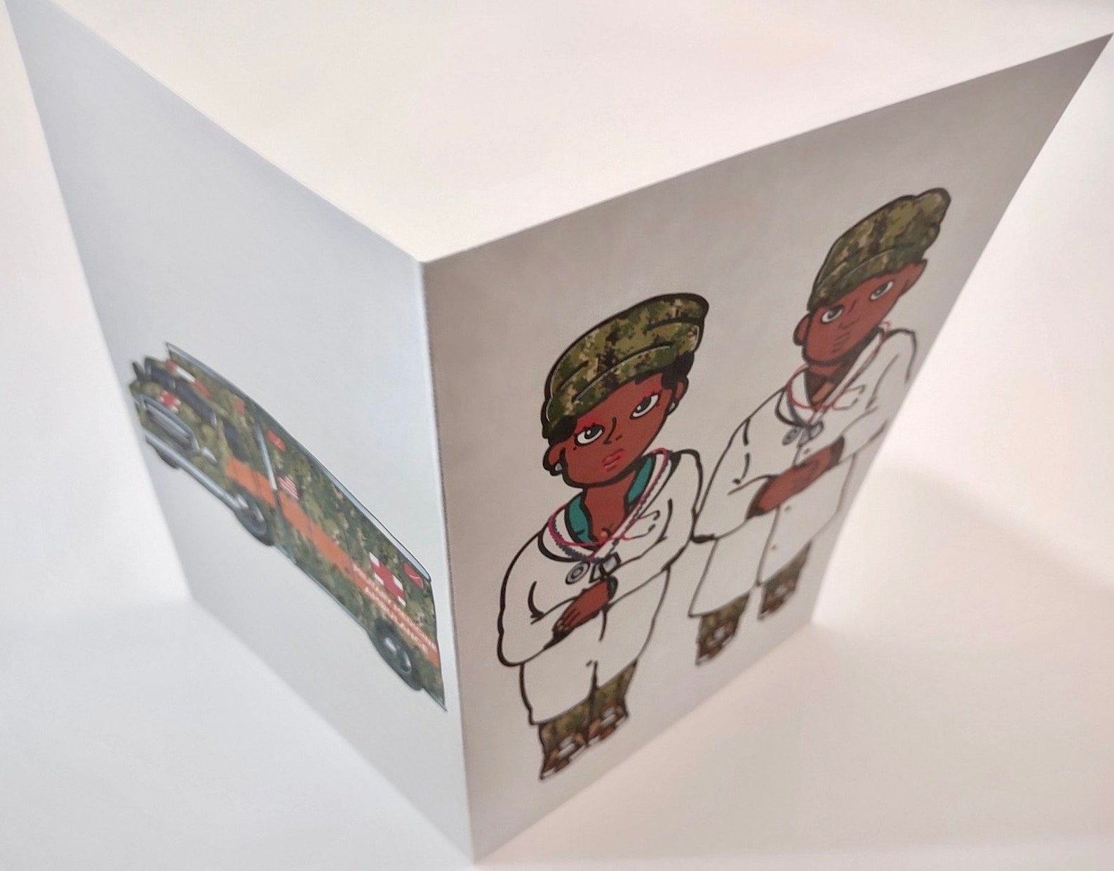 US Military Trauma Team Card Medical Doctor Charge Nurse Health ...