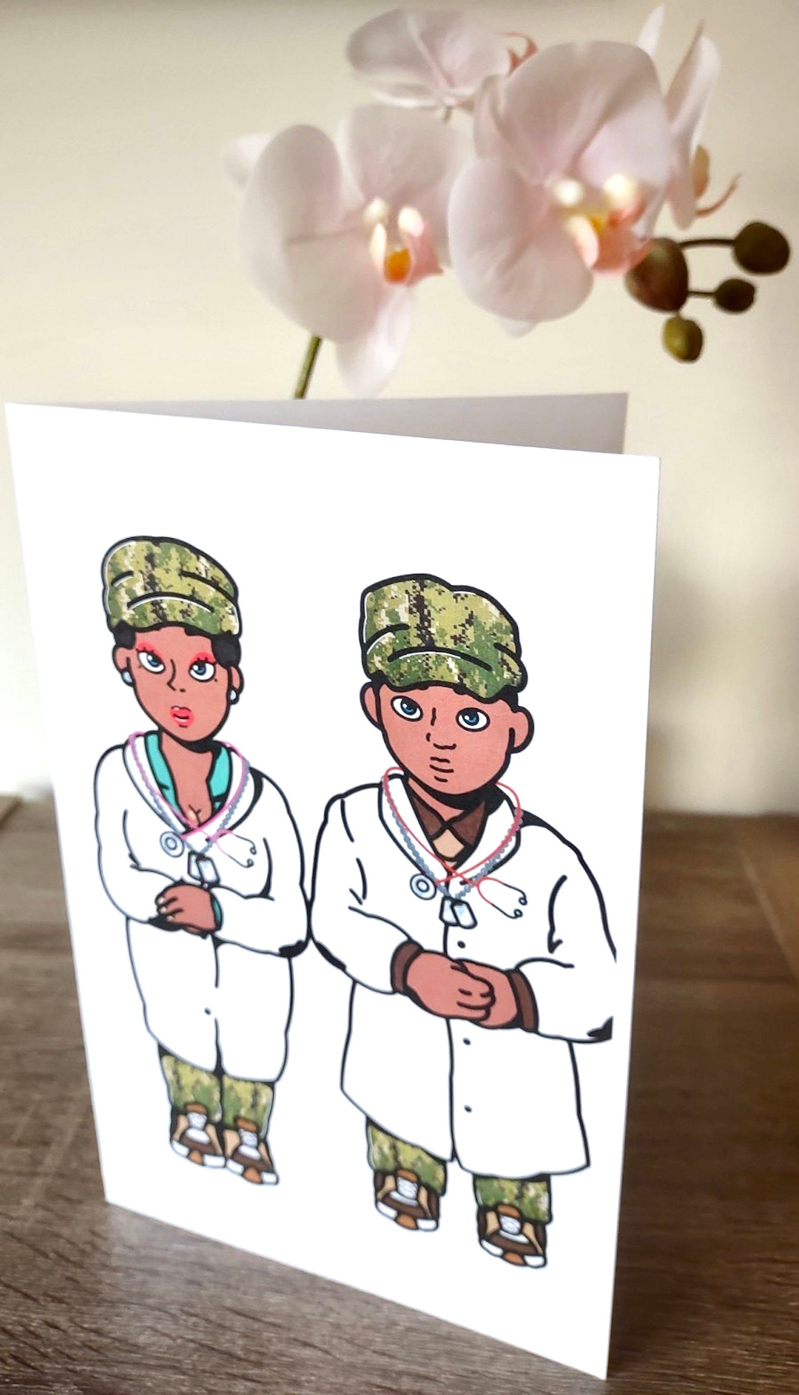 US Military Trauma Team Card Medical Doctor Charge Nurse Health ...