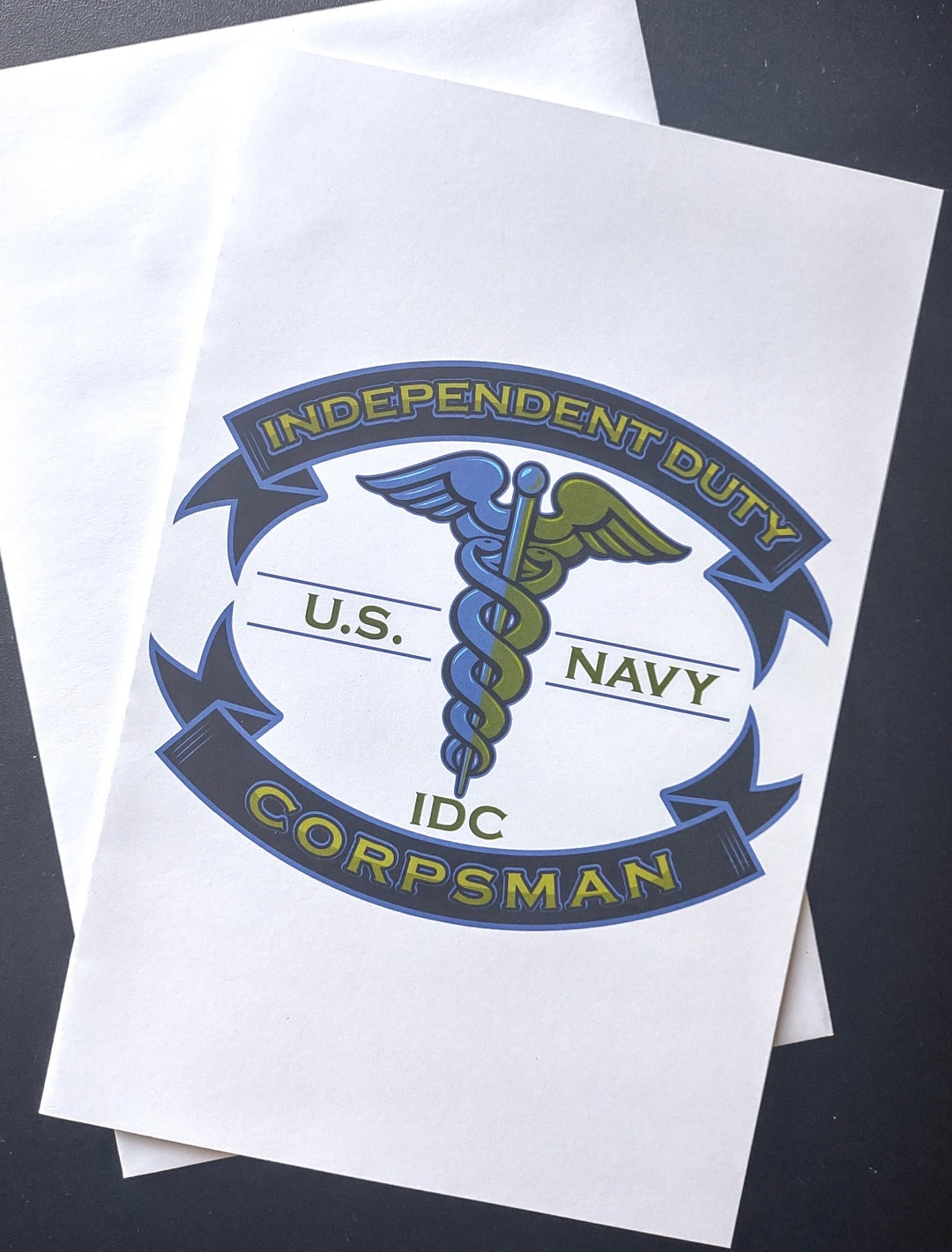 US Navy IDC Corpsman Greeting Card: Appreciation Note - Etsy