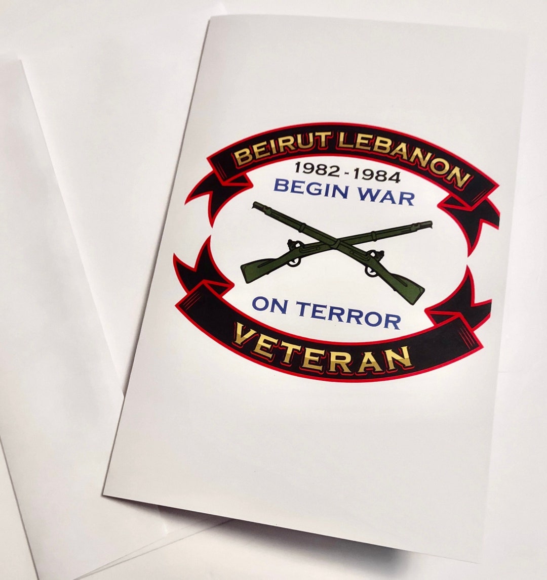 USMC Beirut Lebanon Veteran Memorial Greeting Card: 1982-1984 - Etsy