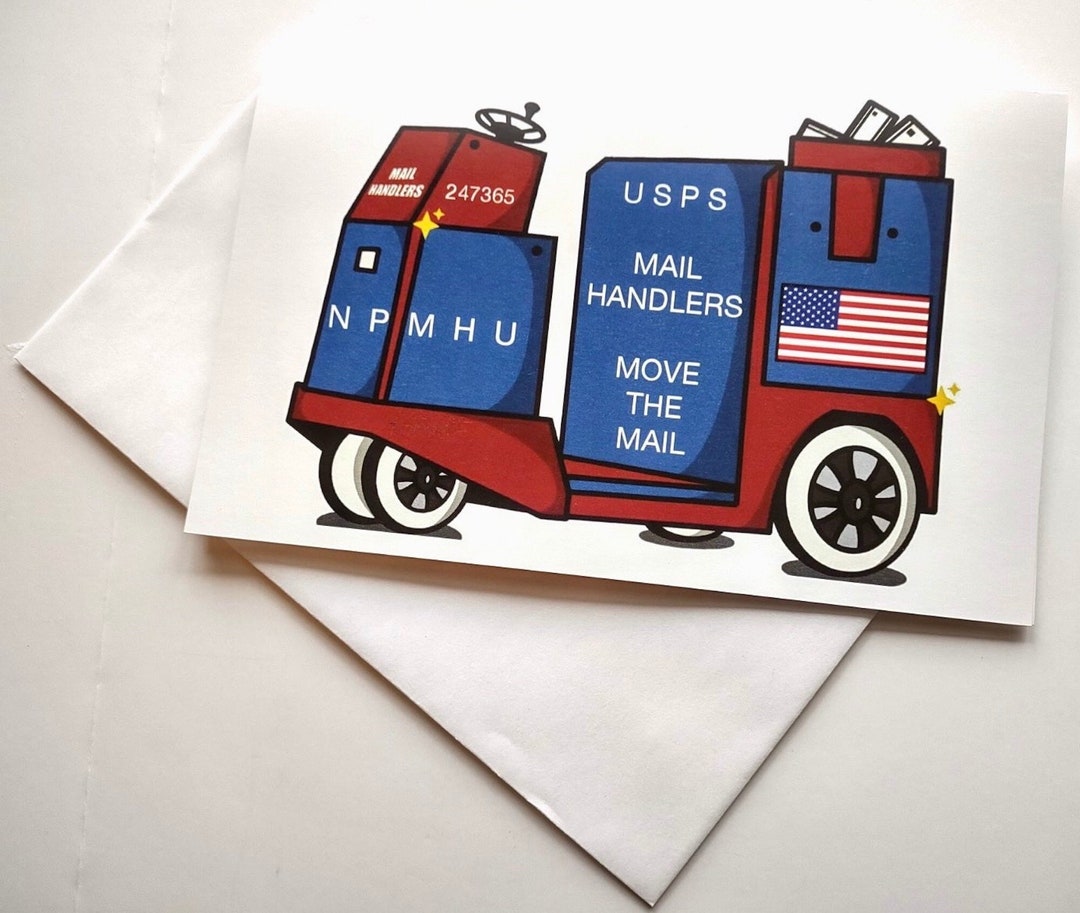 Mail Handlers Mule Card: USPS Postal Service Greeting Card - Etsy