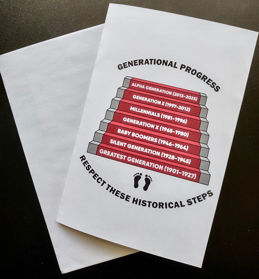 Generation Gap Greeting Card: Millennial, Boomer, Gen X Discussion - Etsy