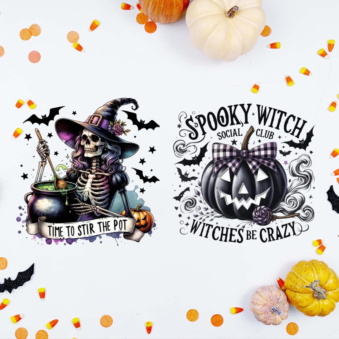 Witchy Halloween Bundle PNG: Girls Witch Design Digital Download - Etsy