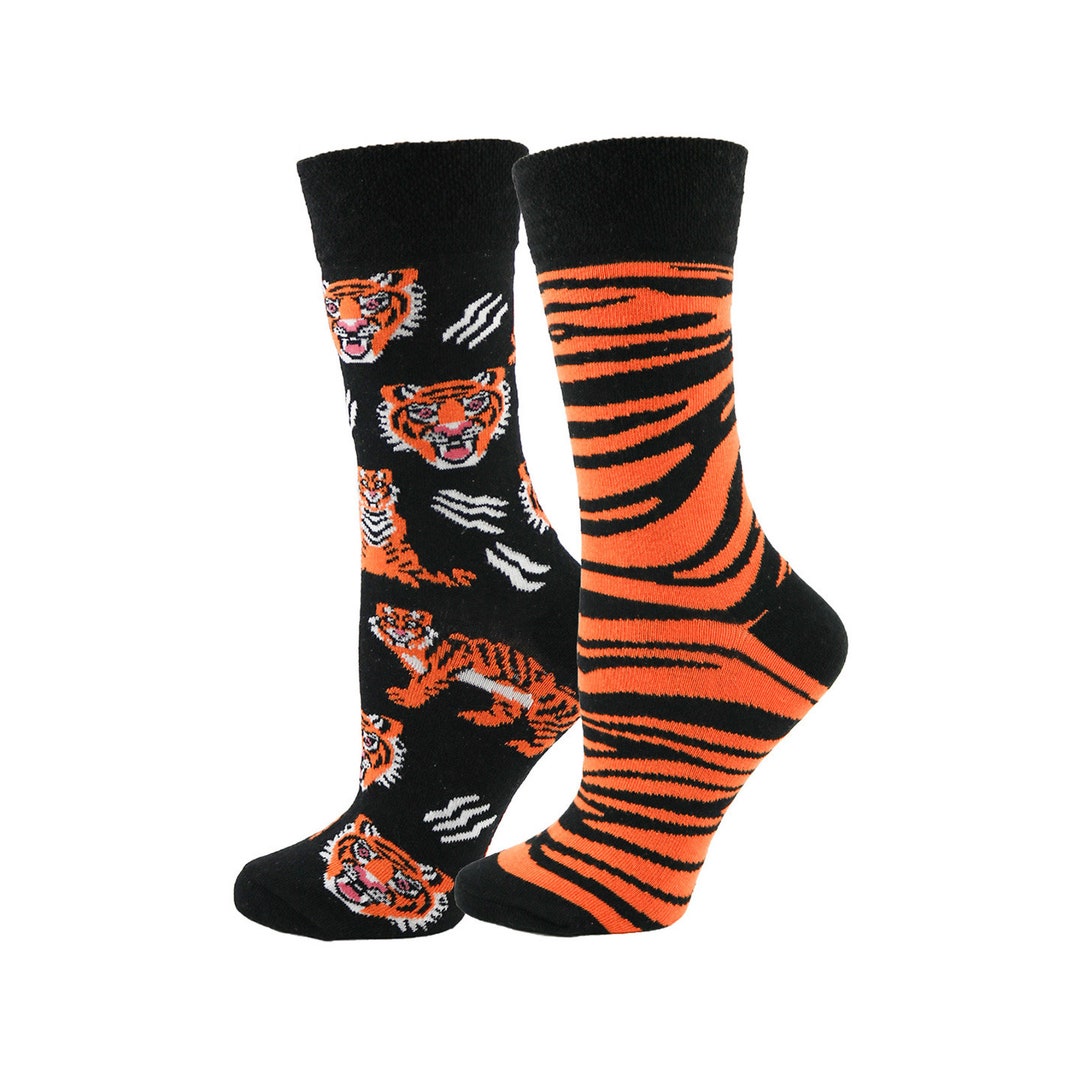 Tiger Socks - Mismatch Socks - Animal Socks Tiger Print - Socks for ...