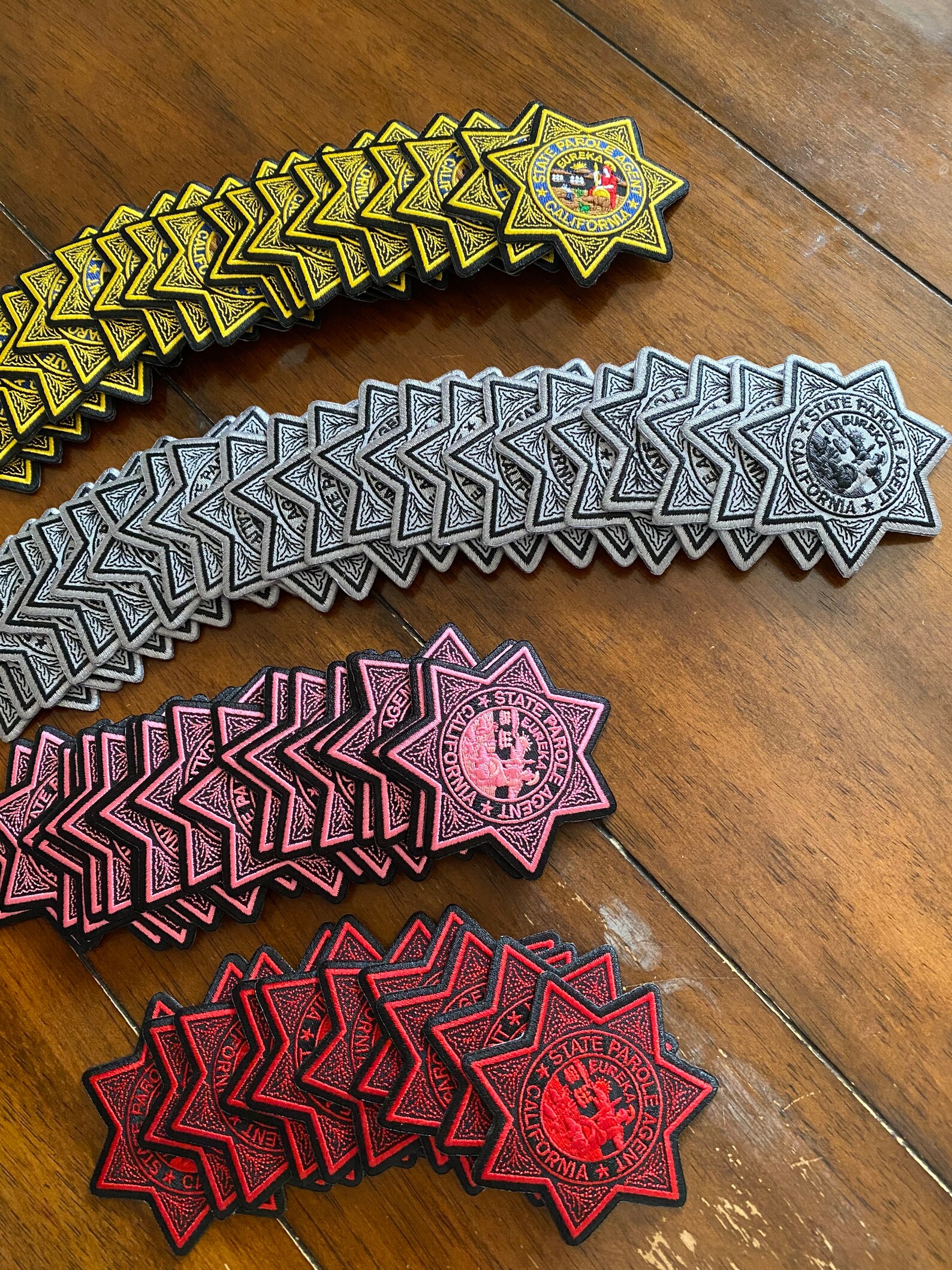 Official yellow CDCR star parole patch sold individually. | Etsy