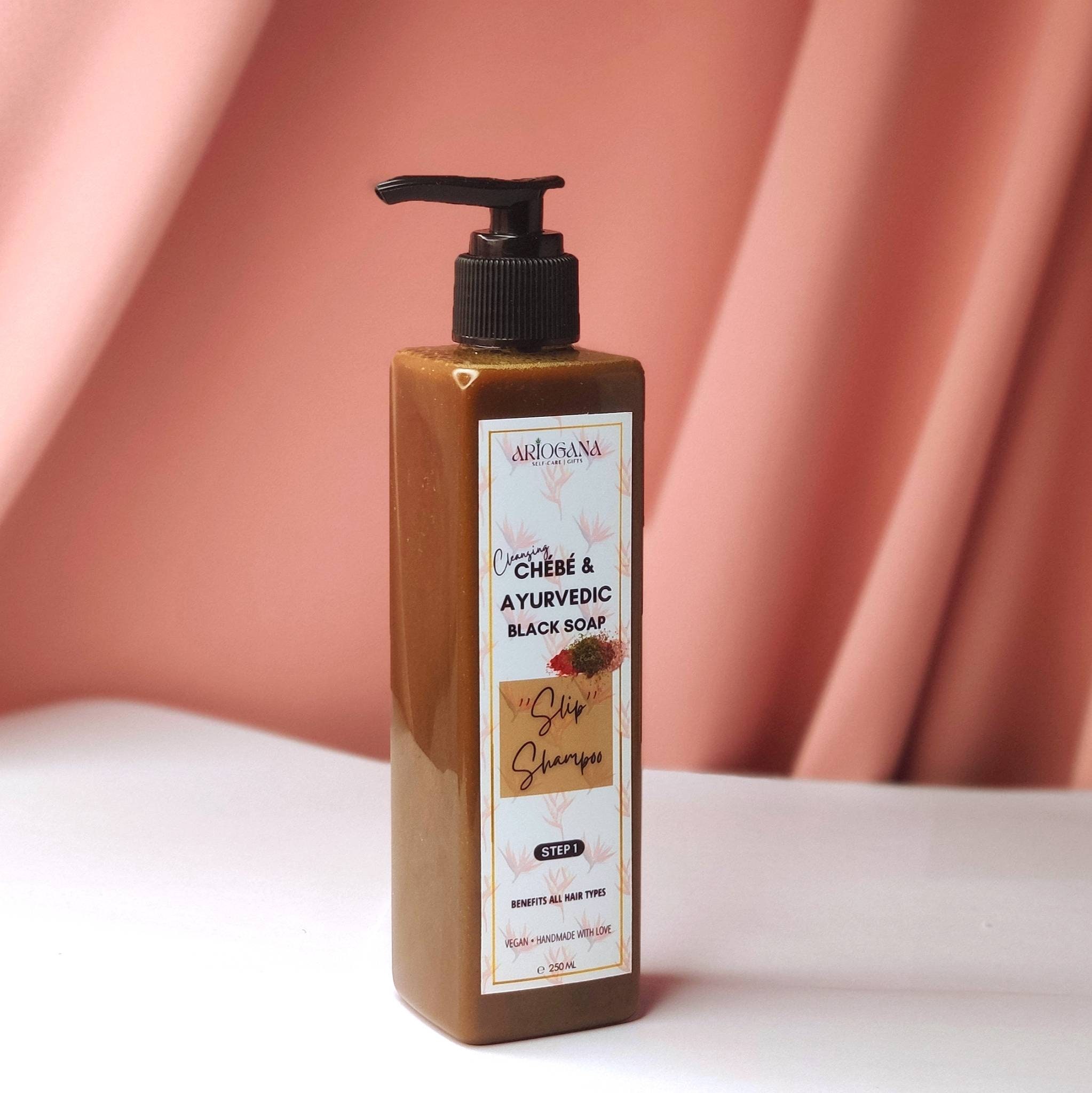 Chébé Black Soap Shampoo Castor Oil, Moringa, Neem, Amla, Aloe ...