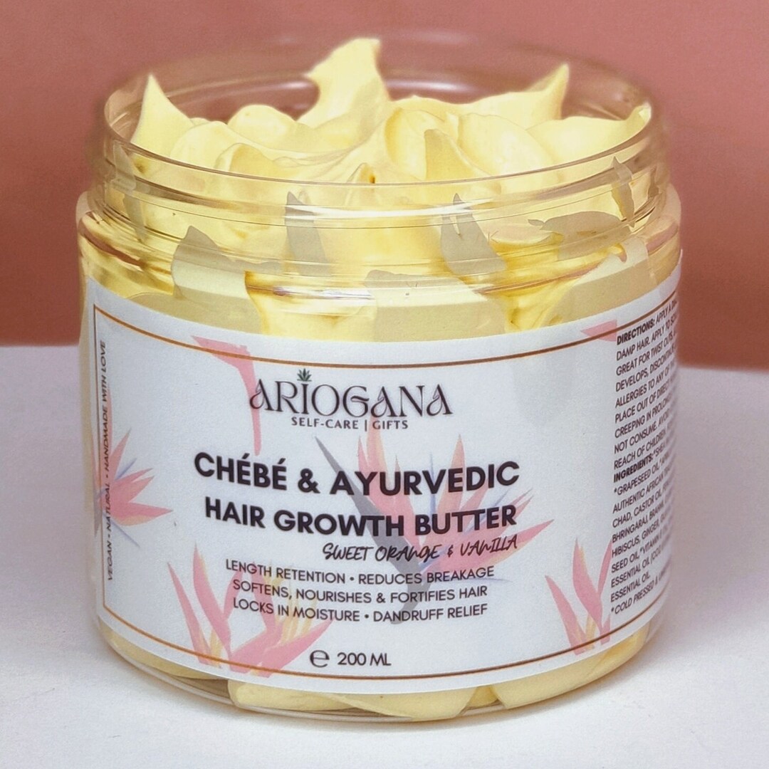 Chebe & Ayurvedic Hair Growth Butter | Buriti Fruit Oil | Authentic ...