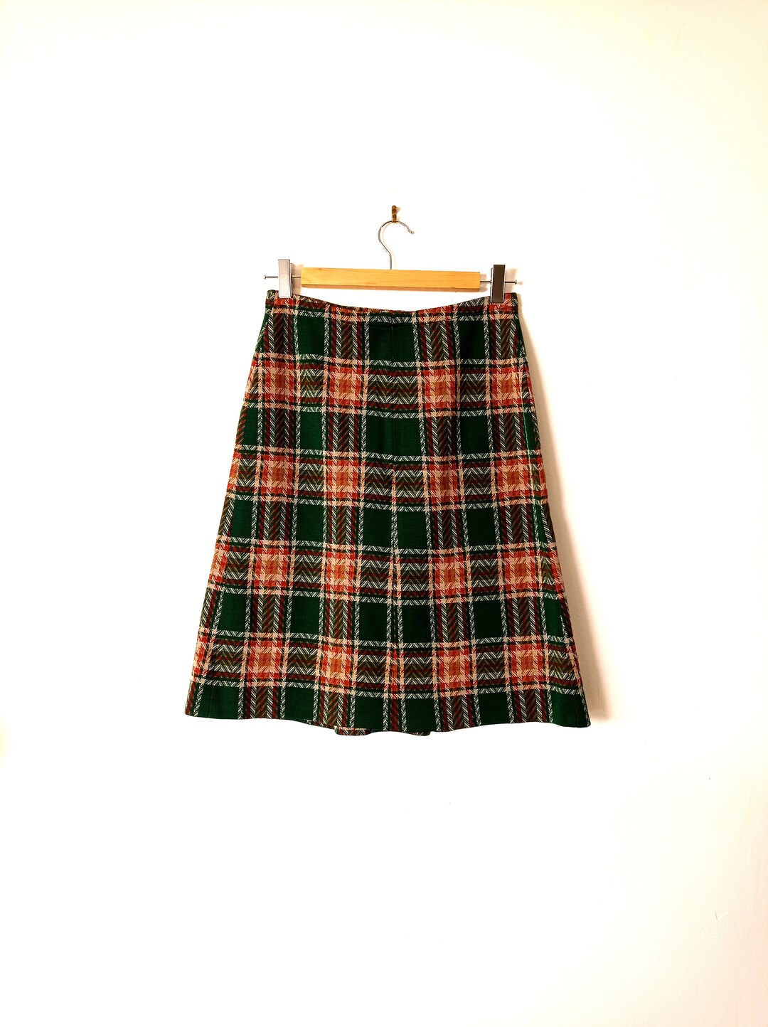 Scottish Skirt 70s Vintage Kilt Bergdorf Goodman in Wool Size 36 Tartan ...