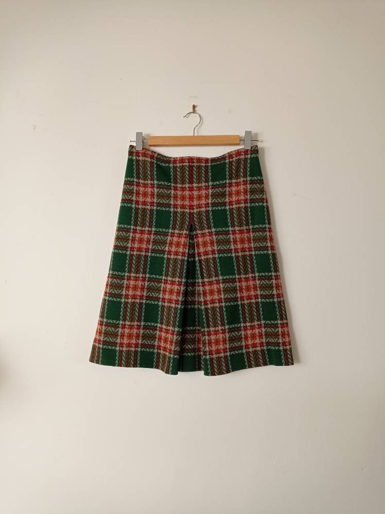 Scottish Skirt 70s Vintage Kilt Bergdorf Goodman in Wool Size 36 Tartan ...