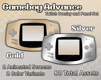 Animated Gameboy Advance Twitch Overlay Starter Pack in Arctic - Etsy