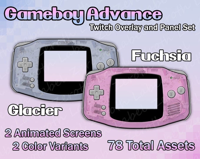 Animated Gameboy Advance Twitch Overlay Starter Pack in Arctic and ...