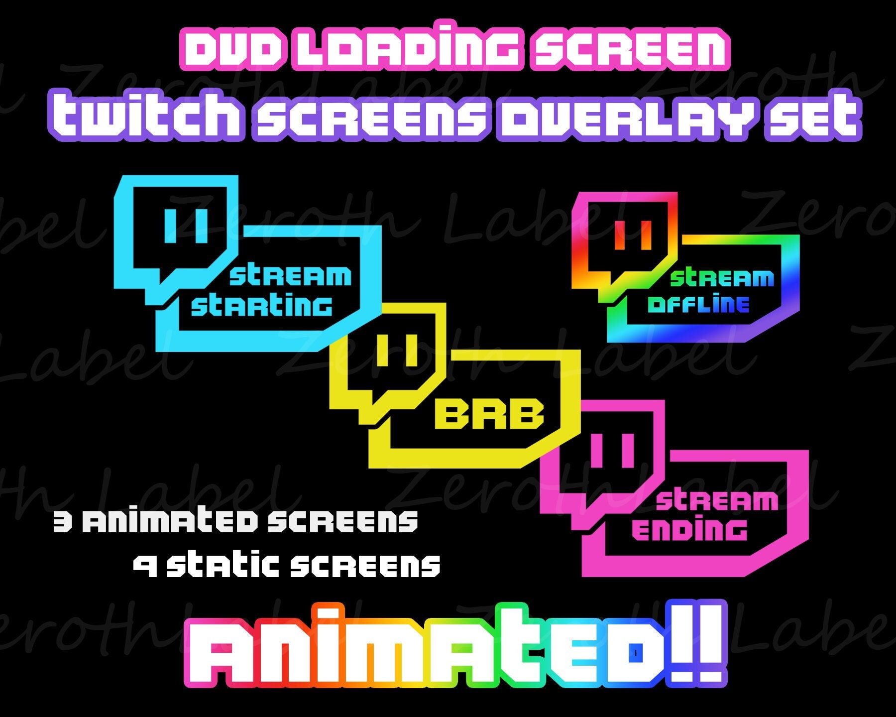 Animated Twitch Screens DVD Loading Screen - Nostalgia - 90s Aesthetic ...