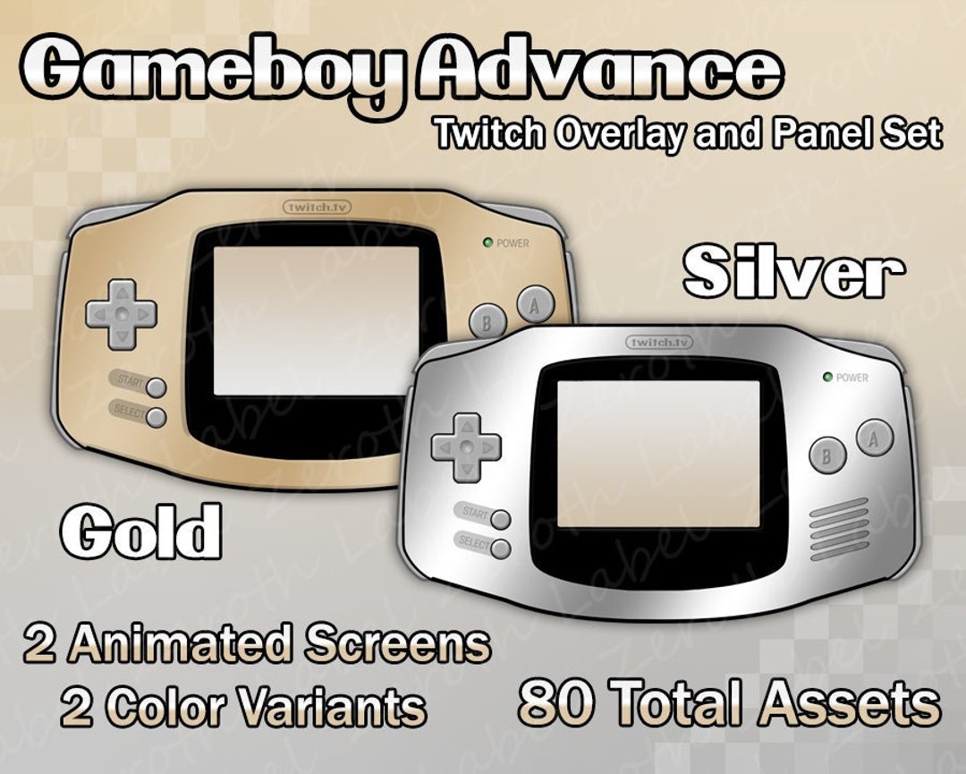 Animated Gameboy Advance Twitch Overlay: Silver & Gold (digital ...