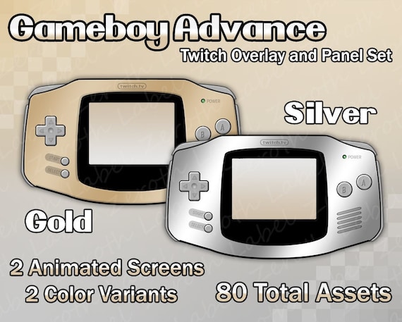 Animated Gameboy Advance Twitch Overlay Starter Pack in Silver - Etsy