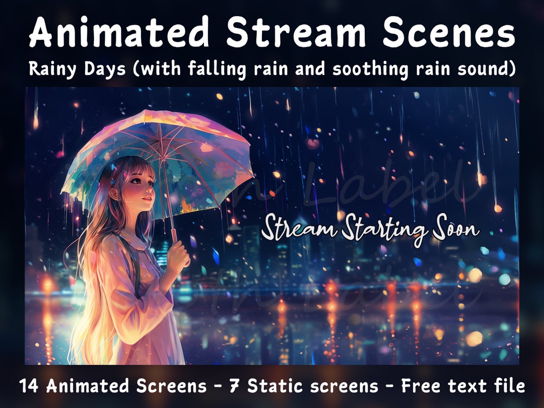 Animated Rainy Day Twitch Screens - With Calming Rain Sound - Animated ...