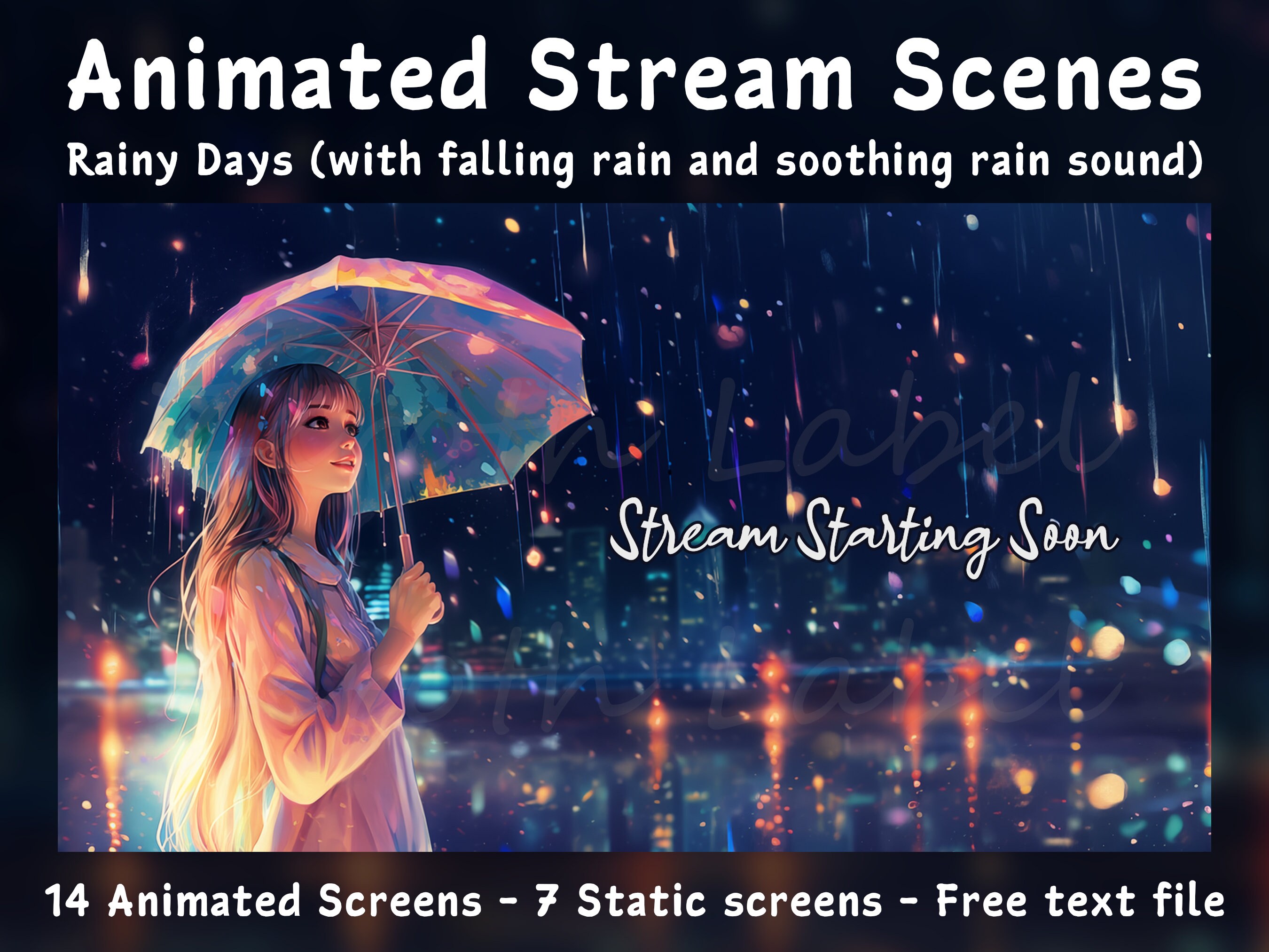 Animated Rainy Day Twitch Screens With Calming Rain Sound Animated ...