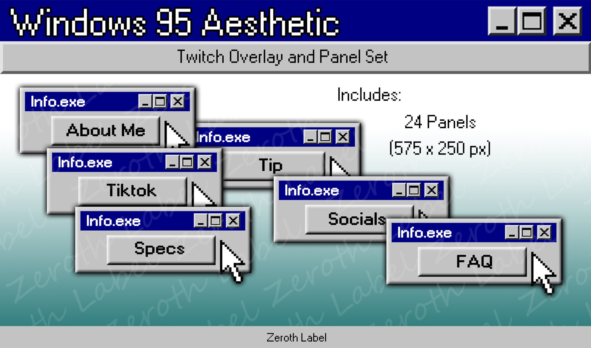 Windows 95 Retro Twitch Overlay Starter Pack Animated - Etsy Australia