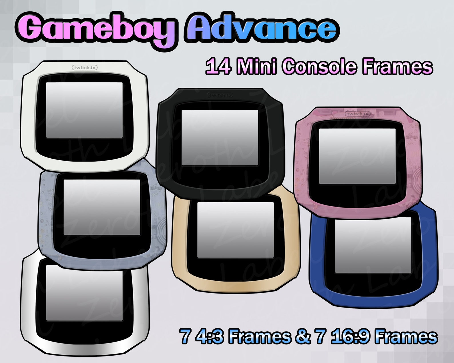Gameboy Advance Twitch Webcam and Game Frames - Nostalgia - Retro ...