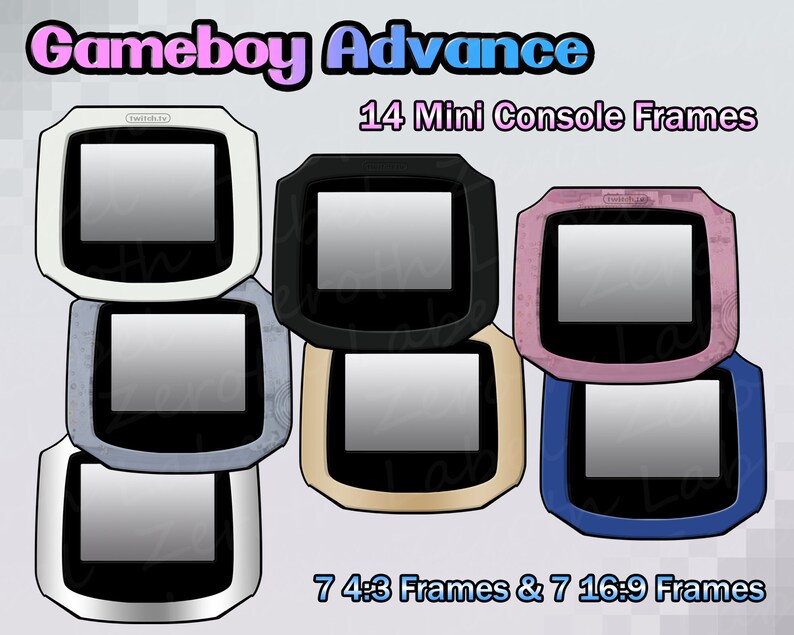 Gameboy Advance Twitch Webcam and Game Frames - Nostalgia - Retro ...