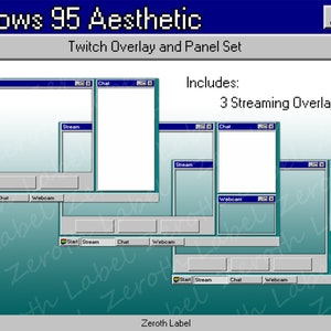 Windows 95 Retro Twitch Overlay Starter Pack - Animated Overlays ...
