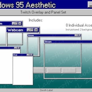 Windows 95 Retro Twitch Overlay Starter Pack - Animated Overlays ...