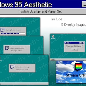 Windows 95 Retro Twitch Overlay Starter Pack - Animated Overlays ...