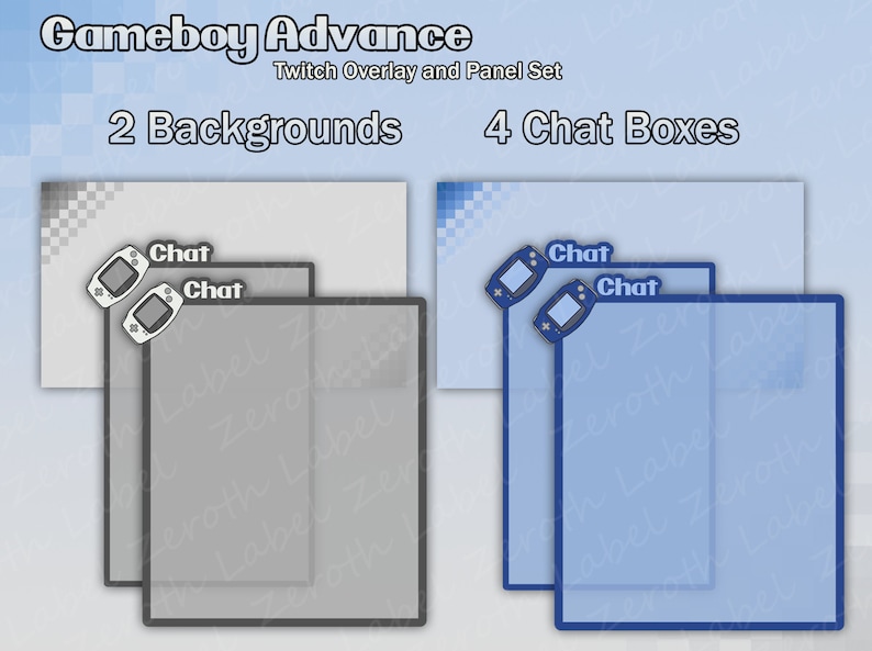 Animated Gameboy Advance Twitch Overlay Starter Pack in Arctic and ...