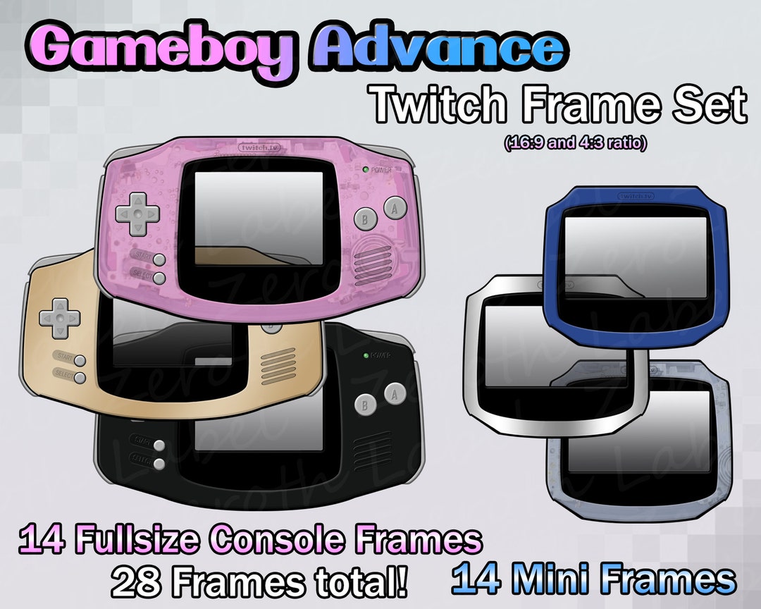 Gameboy Advance Twitch Webcam and Game Frames - Nostalgia - Retro ...