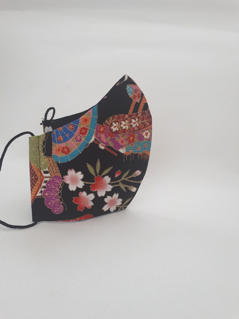 Japanese Print Mask 100% Cotton Fuji and Maiko. Double Layer - Etsy