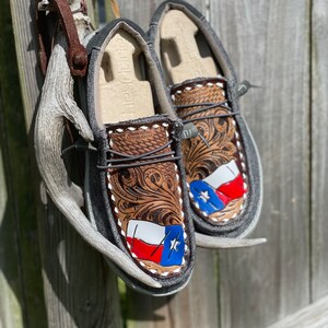 Texas Proud Custom Leather Hey Dude’s - Etsy