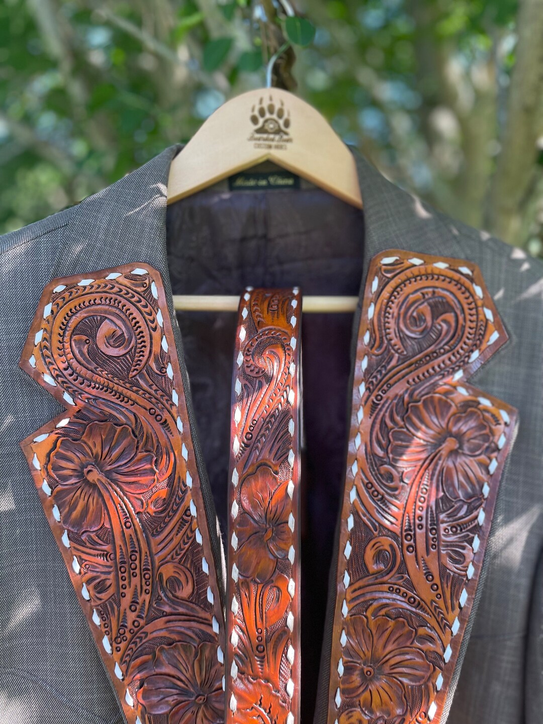 As Seen in Cowgirl Magazine Custom Hand Tooled Leather Lapels for ...
