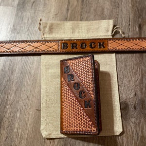 Roper Style Leather Wallet. “leroy” - Etsy