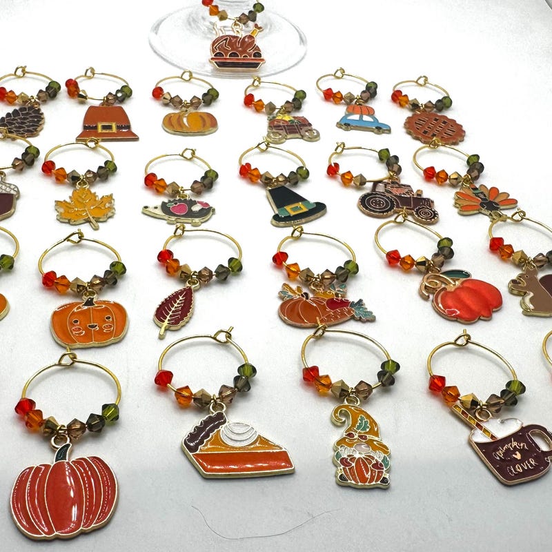 Thanksgiving Charms - Etsy