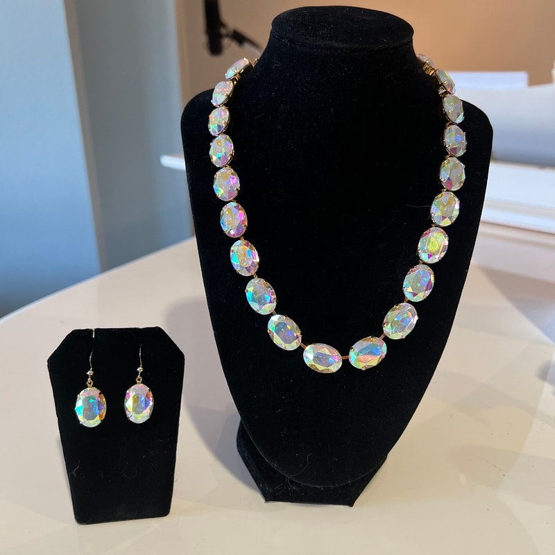 Ab Crystal Necklace - Etsy